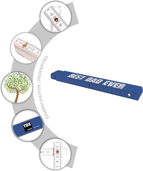 Duimstok 2m met Hoekmeetfunctie en Gekleurde Decimalen - De Perfecte ...