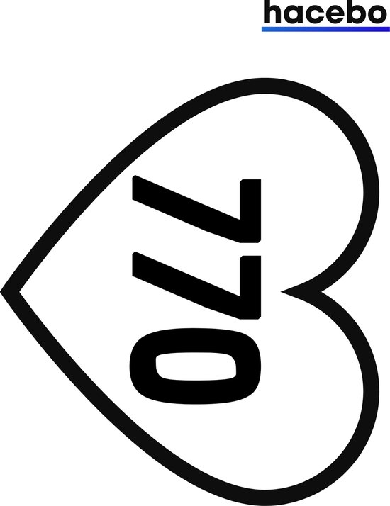 Hart Sticker - 18CM - Container sticker - Cijfer Sticker - 1 Stuks ...