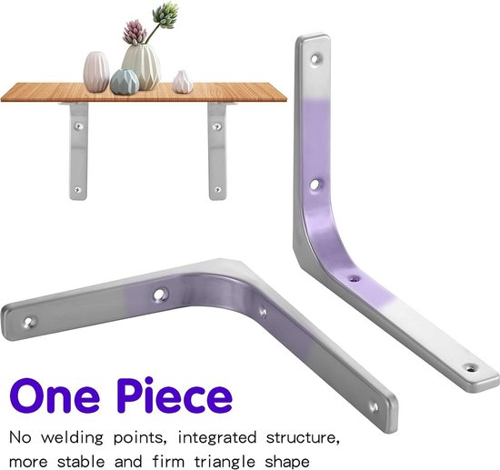 Wandhouders plankdragers 10 inch - Set van 4 - L-hoek roestvrij staal ...