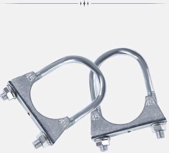 Metalen buisklem U-beugel 83 mm binnendiameter 110mm hoogte M8 U-bouten ...