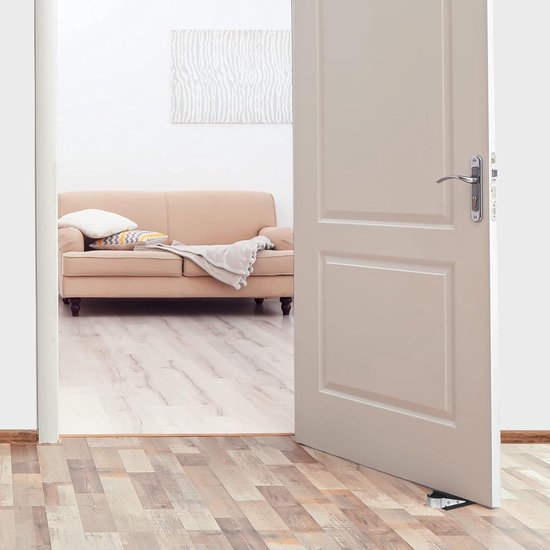 Deurstopper set van 2 deurwig in wig-vorm antislip metaal HBD ca. 3 x 5 ...