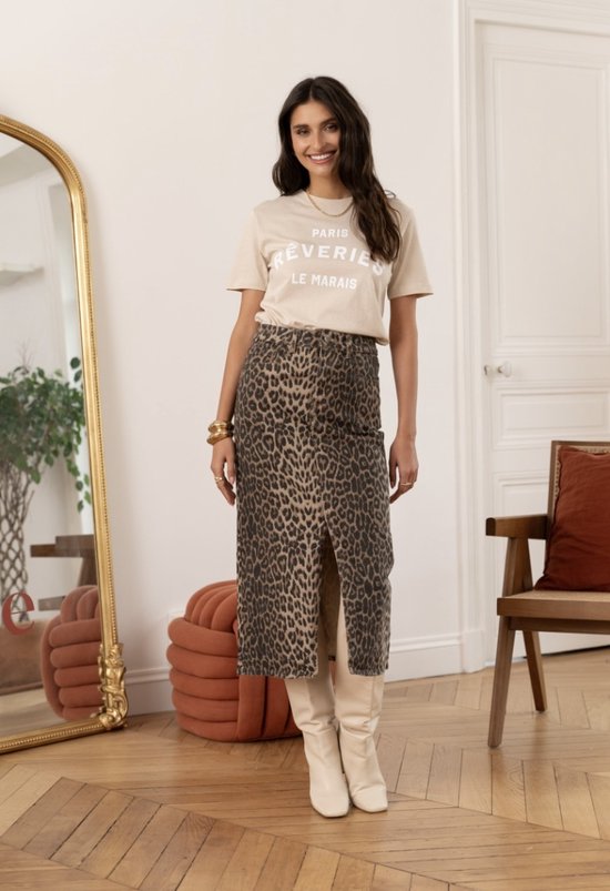 Jeans rok, leopard, taille 36 | bol