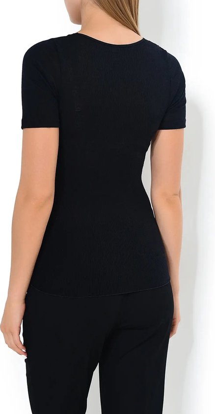 Nina von C dames wollen T-shirt met kant - Merino wollen thermo ondergoed korte mouw -... | bol