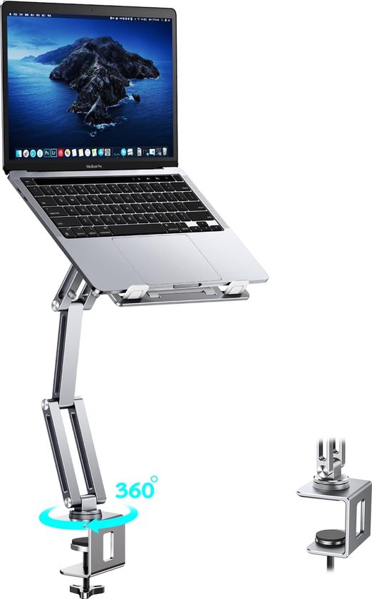 JGS® - Premium Verstelbare Laptop Houder voor Bureau, Aluminium ...