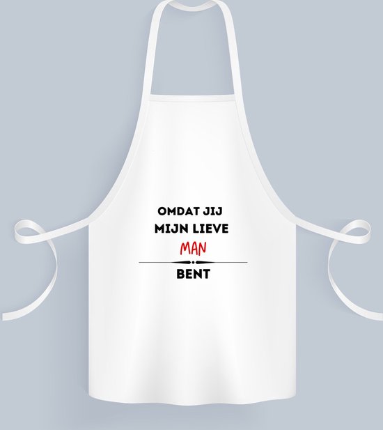 Akyol - omdat jij mijn lieve man bent Keukenschort - Vriend/vriendin ...