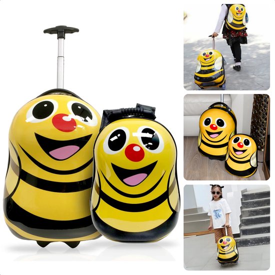 Kinderkoffer en Rugzak Set - Koffer voor Kinderen - Reiskoffer ...