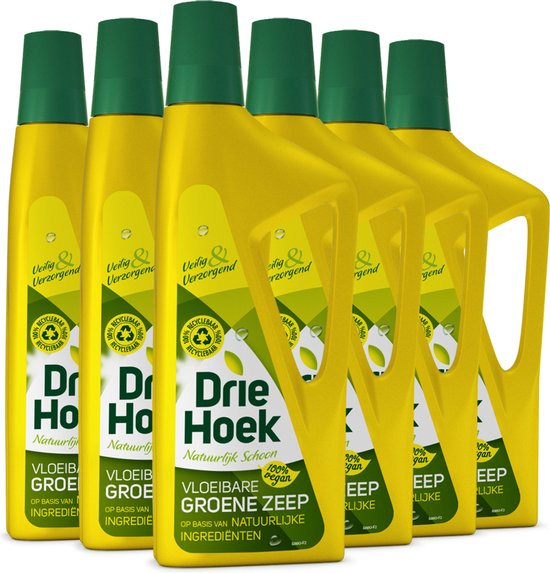 Driehoek Vloeibare Groene Zeep - Ongeparfumeerd - 6 x 725 ml | bol
