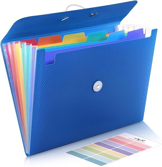 HTML Documentenmap A4 7 vakken - Documentorganizer met elastiek ...
