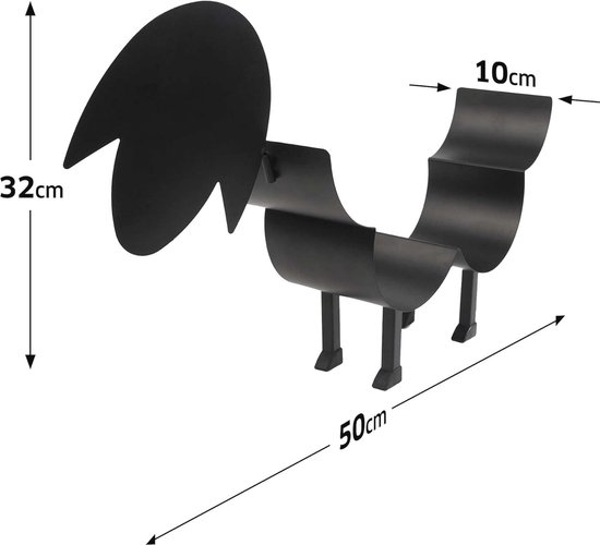 Staande Toiletrolhouder Zwart - Metaal Opberger voor 7 Wc-Rollen en ...