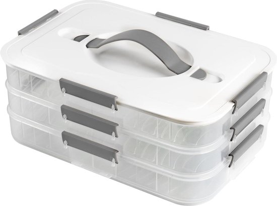 Plastic opbergdoos sorteerdoos met handgreep stapelbare sorteerdozen ...
