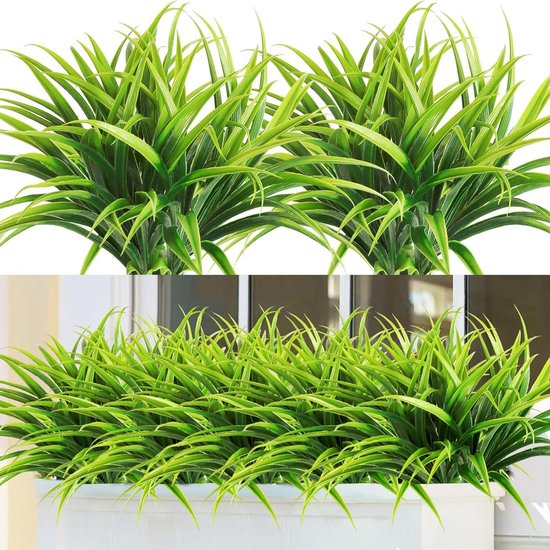 Kunstgras Planten - 16 Stengels - Plastic Planten - UV Bestand - Nep ...