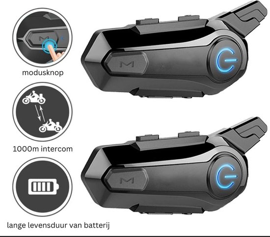 Intercom Motor Helm - Motor Communicatie Handsfree - Motorhelm Headset ...