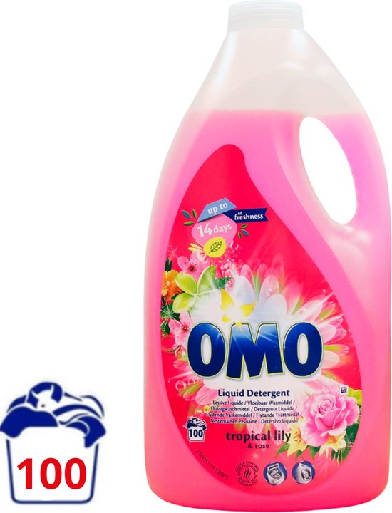 Omo Vloeibaar Wasmiddel Tropical - 5 l (100 wasbeurten) | bol