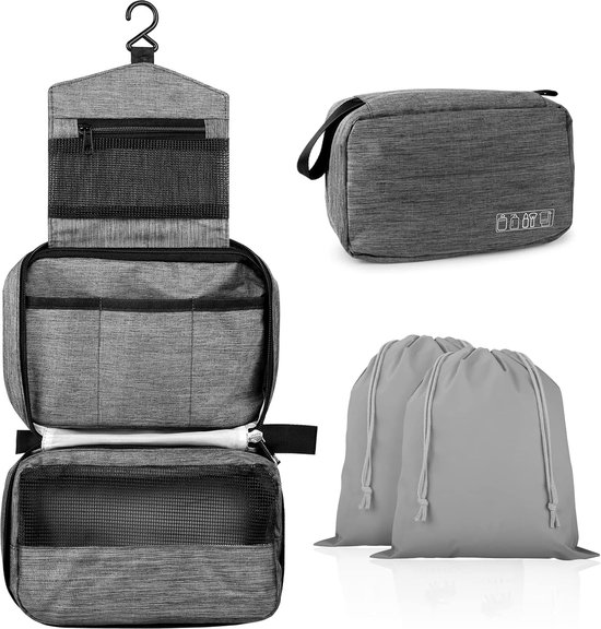 Compacte en waterdichte toilettas met multifunctioneel ontwerp voor ...