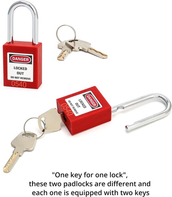 Lockpick set Hangslot Lockout-hangslot 5 stuks hangsloten met 10 ...