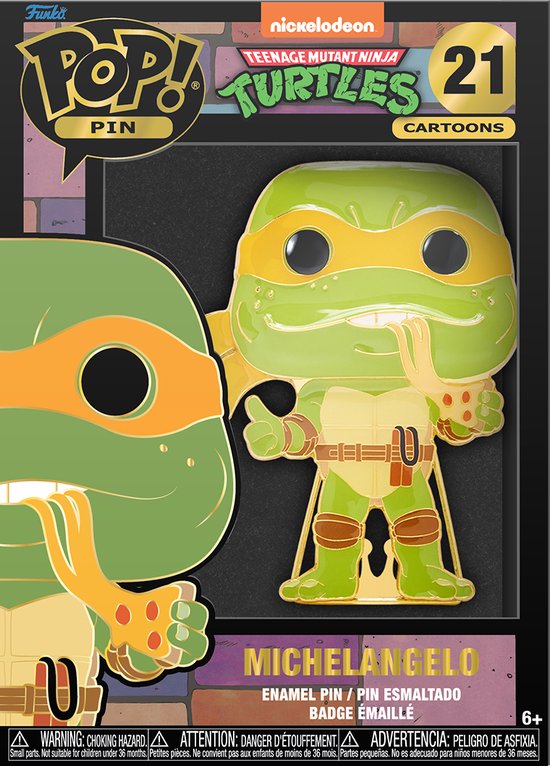 Loungefly: Funko Pop! Pins Cartoons: TMNT - Michelangelo Grote Emaille ...