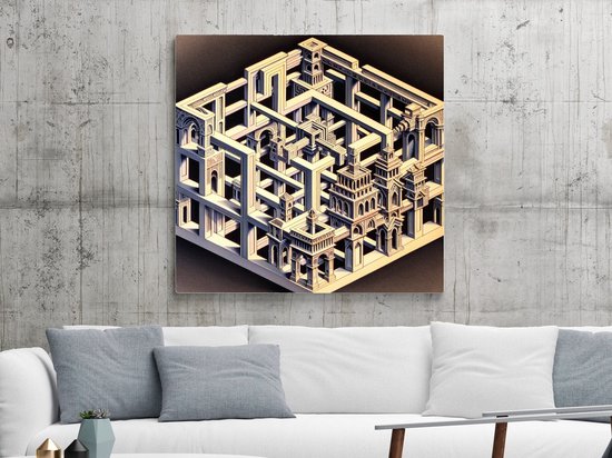 Acryl escher schilderij | Escher's Acrylic Masterpiece: A Captivating ...