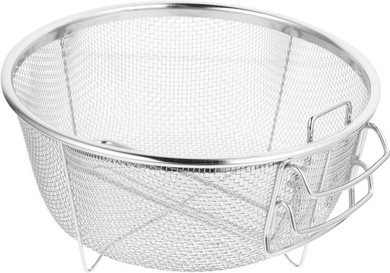 Ronde Metalen Draad Mand Serveermand Friteuse Zeef - Frituurmand Voor ...