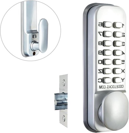 Digitaal deurslot met mechanische knoppen - insteekvergrendeling en ...