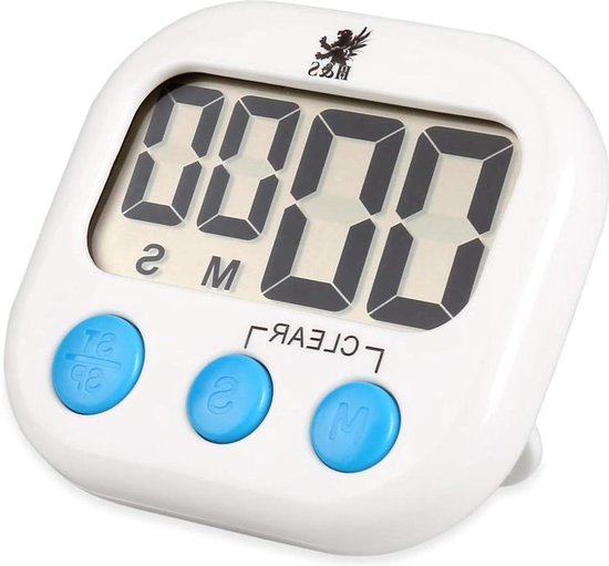 Digitale Keuken Timer - Countdown Klok - Groot LCD-scherm - luid Alarm kookwekker digitaal | bol