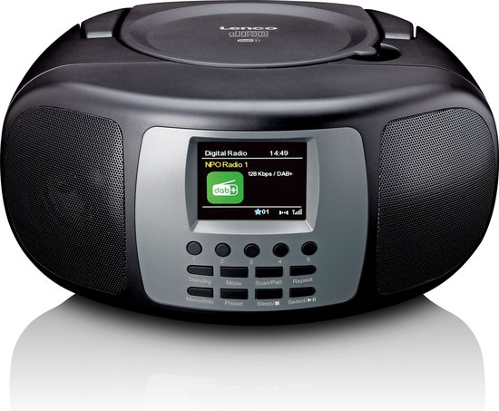 Lenco SCD-860BK - Draagbare DAB+/FM-radio met Bluetooth CD-speler en ...