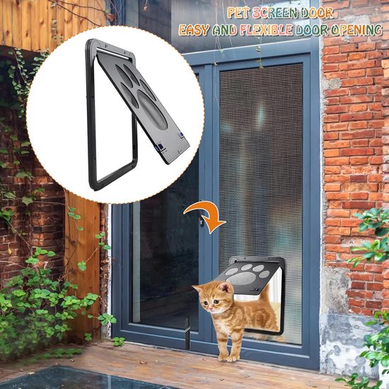 Luvetrex ® Kattenluik, Hondenluik voor Binnendeur, Buitendeur, Deuren ...