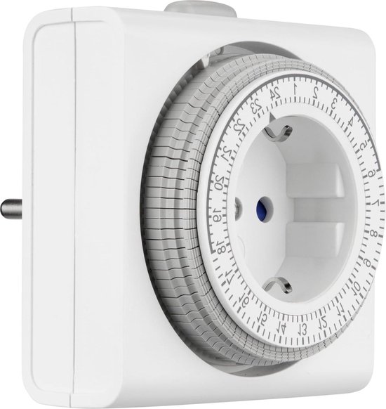 Timer mech. 24 uur - 96 tijden per dag - 15 min. max - 3680 W wit Tijdschakelaar | bol