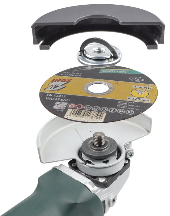 wolfcraft - Snelspanmoer M14 voor haakse slijper - Slijptol 125 ...