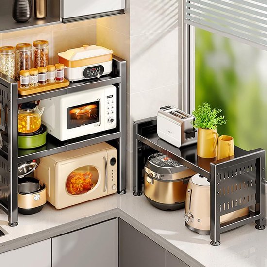 Magnetronstandaard met 2 niveaus, uitbreidbare magnetron, mini ...