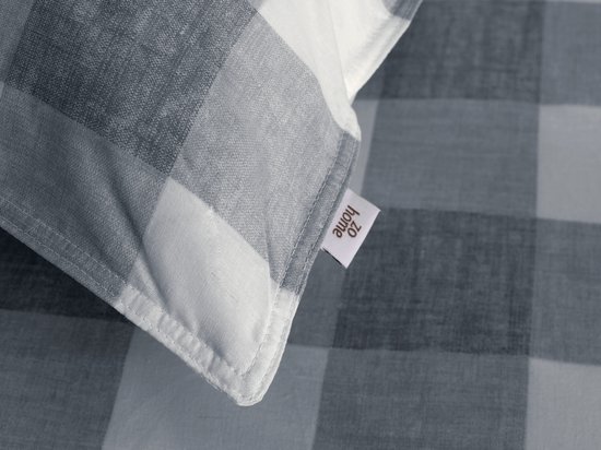 Luxe katoen dekbedovertrek Robert blauw - eenpersoons (140x200/220 ...