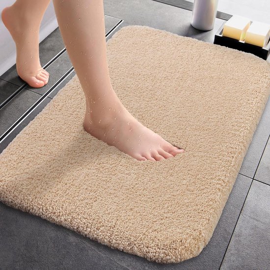 Badmat 60 x 90 cm antislip dikke zachte badmat zeer absorberend in de ...