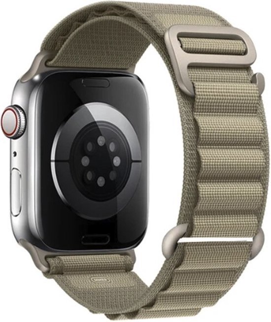 Smartwatchbandje Alpine -Olive - Geschikt voor Apple Watch bandje 42 ...