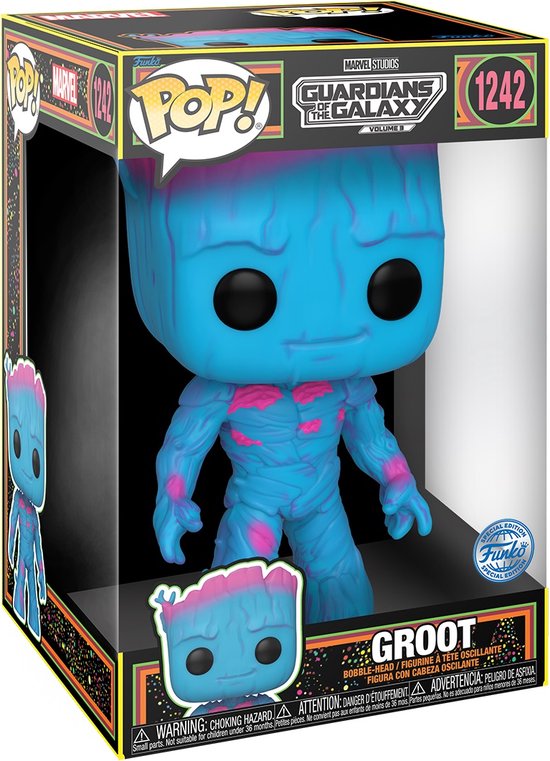 Marvel Guardians of The Galaxy: Volume 3 - Groot (Blacklight) - Funko Pop #1242 | bol