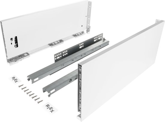 Zelfbouwlade set - Soft-close - Hoogte 185mm - Lengte 450mm - Wit ...