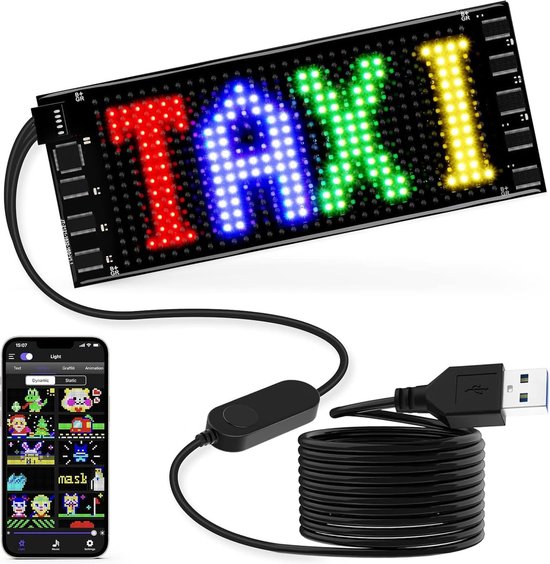LED Sign - Mini - Led Vlag - Flexibel - USB - Bluetooth | bol