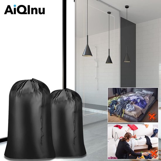AiQInu Grands Sacs à Linge Sac à Linge avec Fermeture à Cordon Sac à ...