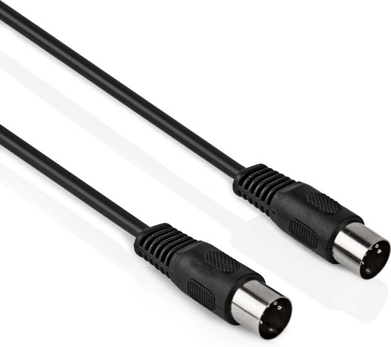 DIN kabel - 5-polig - 1 meter - Zwart - Allteq | bol