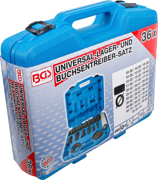 BGS - Universele Lager en Socket Driver Set Nylon 36 stuks - Blauw | bol