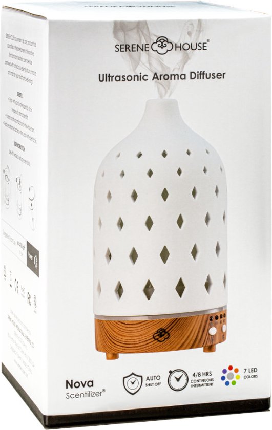 Serene House Ultrasonic Diffuser Nova White 90ml | bol.com