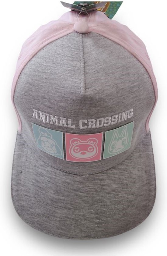 Nintendo - Animal Crossing Pastel Squares Grey Cap | bol.com