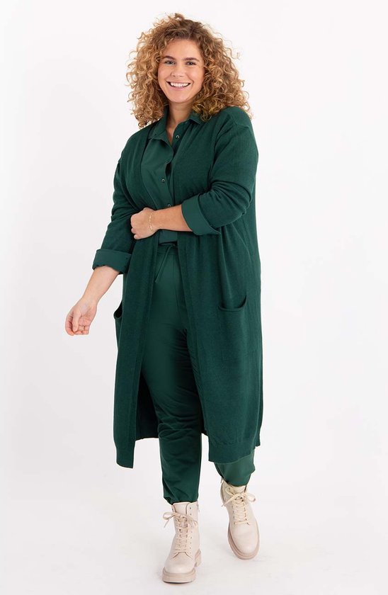 Groene Vest van Je m'appelle - Dames - Plus Size - Maat 46/48 - 2 maten ...
