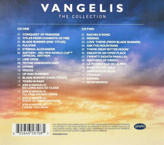 Vangelis The Collection - 2 cd's met Conquest Of Paradise | bol