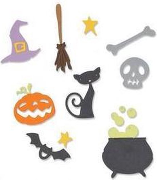 Sizzix Thinlits Die Set 11PK - Halloween Set 662580 My Life Handmade | bol