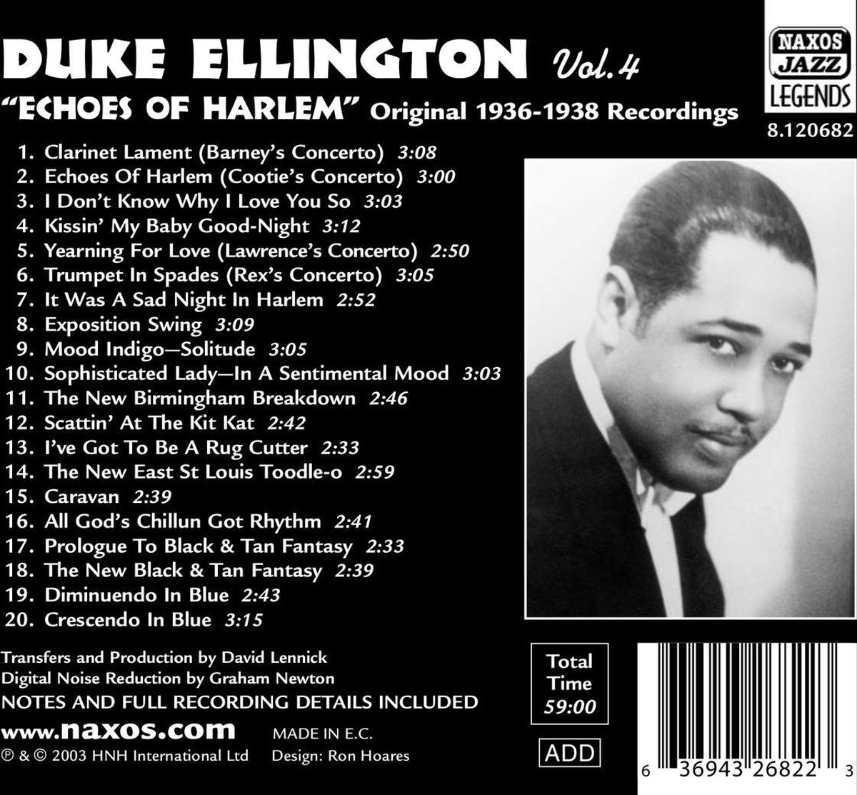 Duke Ellington - Volume 4 - Echoes Of Harlem (CD), Duke Ellington ...