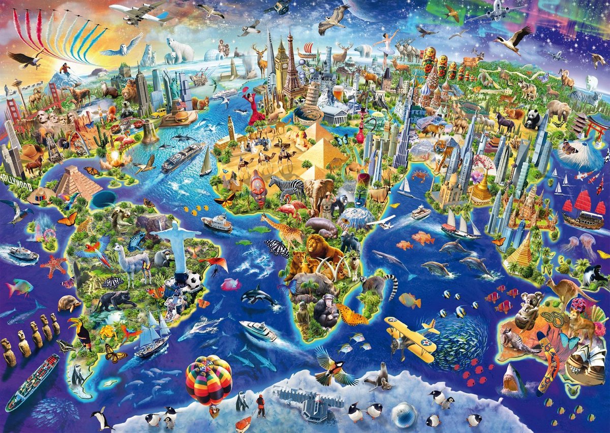 Ontdek onze wereld, 1000 stukjes Puzzel | bol.com