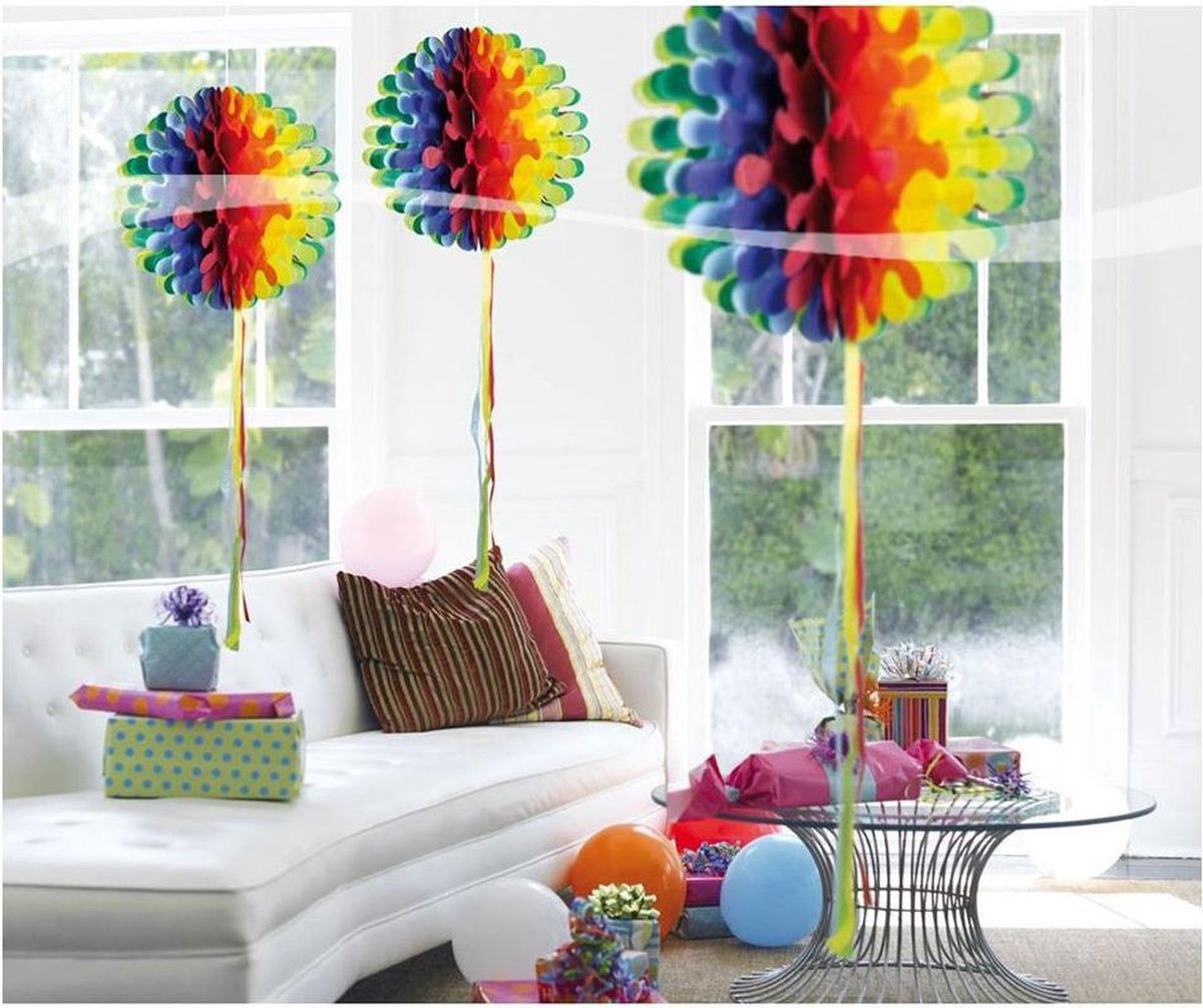 Regenboog Honeycomb Fun Bol - 30cm | bol.com