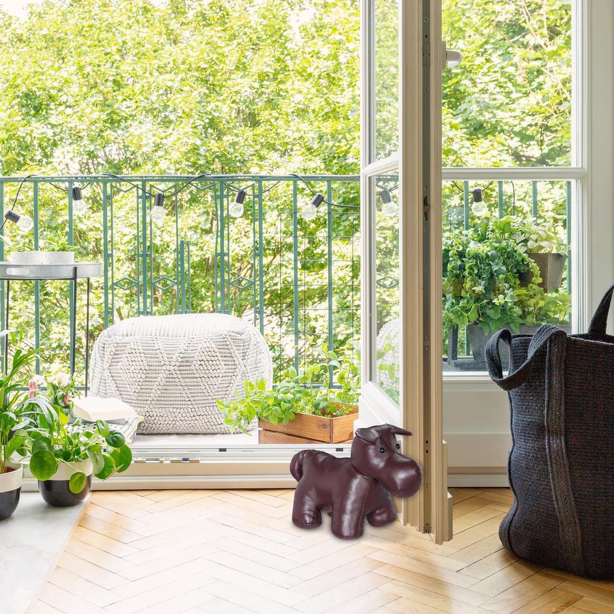 Relaxdays 3x deurstopper hond - kunstleer - deurstop - deurbuffer ...