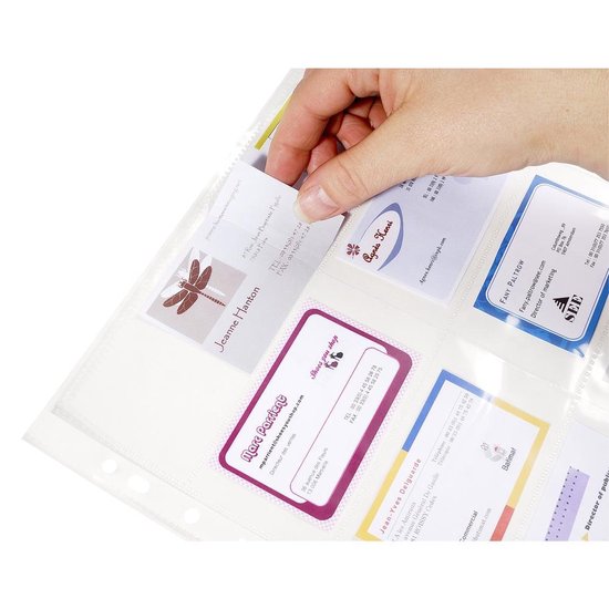 10x Pak van 10 geperforeerde showtassen voor visitekaartjes 10 vakjes ...