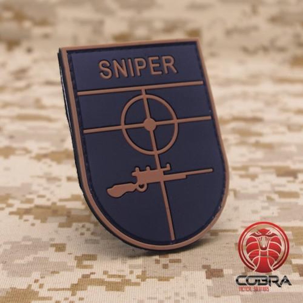 Sniper brown militaire PVC patch embleem met klittenband | bol.com