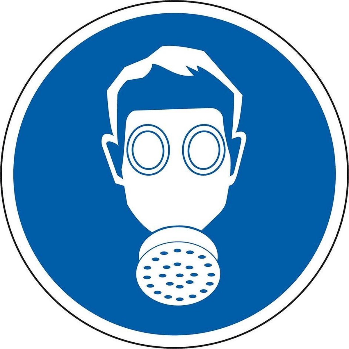 Adembescherming verplicht sticker 100 mm | bol.com